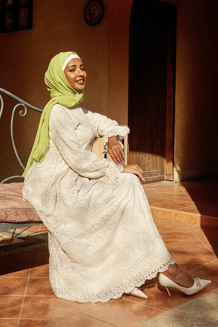 Jamila Lace Princess Maxi Dress - Vanilla Pie – HelloFatima